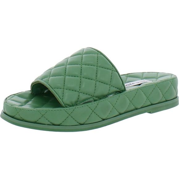 Steve Madden | Shoes | Steve Madden Womens Robin Green Quilted Slip On ...